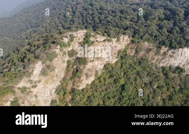 Tilla jogian limestone peaks surrounded by wild jungle in salt range ...