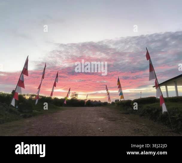 beautiful sunset in the mountains Stock Video Footage - Alamy