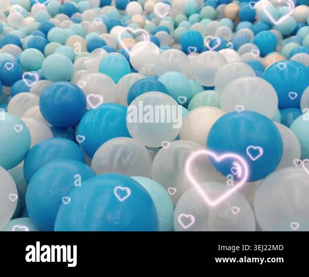 blue heart balloons background Stock Video Footage - Alamy