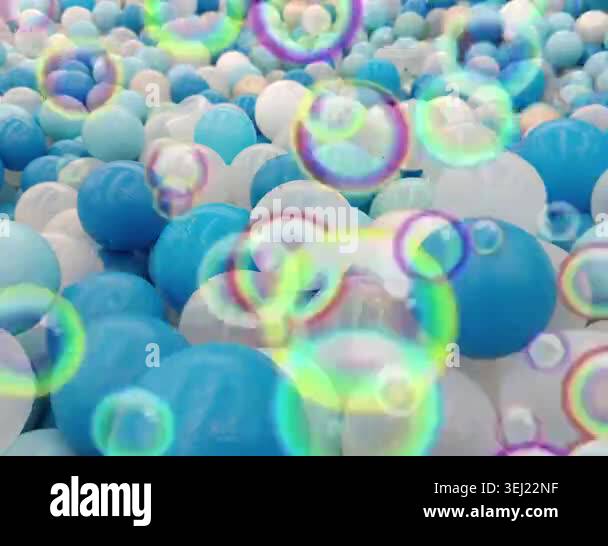 colorful soap bubbles in the pool Stock Video Footage - Alamy