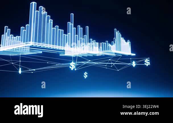 digital world map and graph Stock Video Footage - Alamy