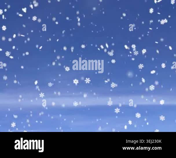 snow on a background of blue sky Stock Video Footage - Alamy