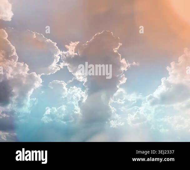blue sky and white clouds Stock Video Footage - Alamy