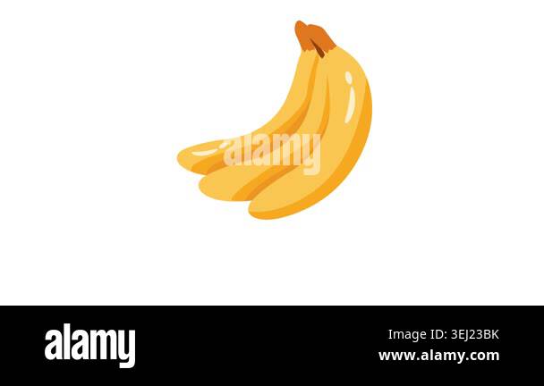 A premium 2d animated icon of bananas ready to eat Stock Video Footage ...