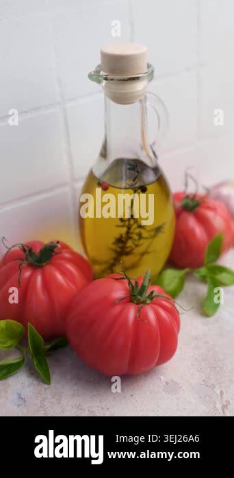Still life with traditional italian food ingredients like parmesan ...