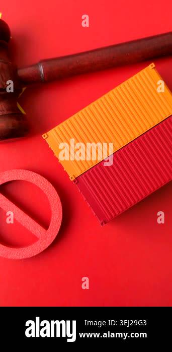 The cargo container ban on the China flag as a conceptual backdrop. The ...