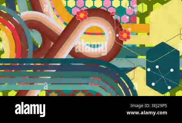 Retro 70s Background animation with Groovy 1970s art video ...