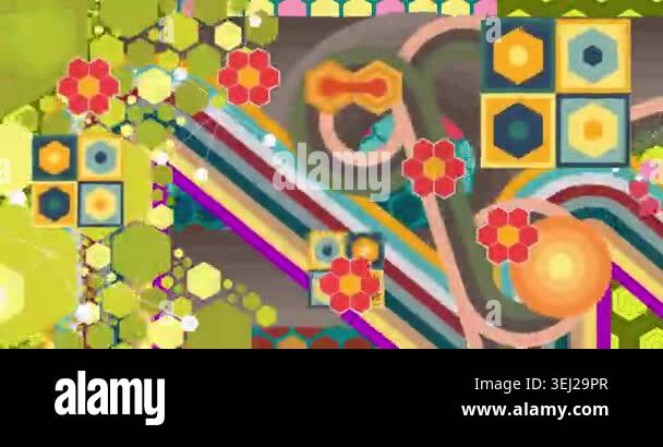 Retro 70s Background animation with Groovy 1970s art video ...