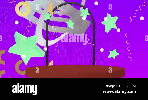 Mockup product display animation, cylinder pedestal podium. Stage ...