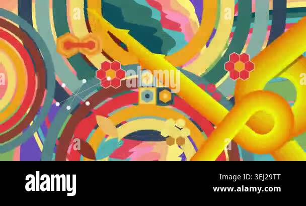 Retro 70s Background animation with Groovy 1970s art video ...