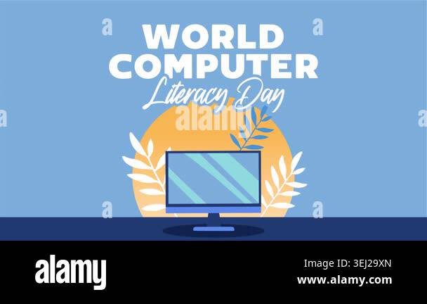 world computer literacy day for better use of computers Stock Video ...