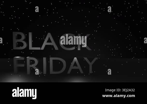 Black friday sale with snowflakes black background 4k animation Stock ...