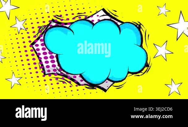 Comics background animation, comic book backdrop video. Retro Cartoon ...
