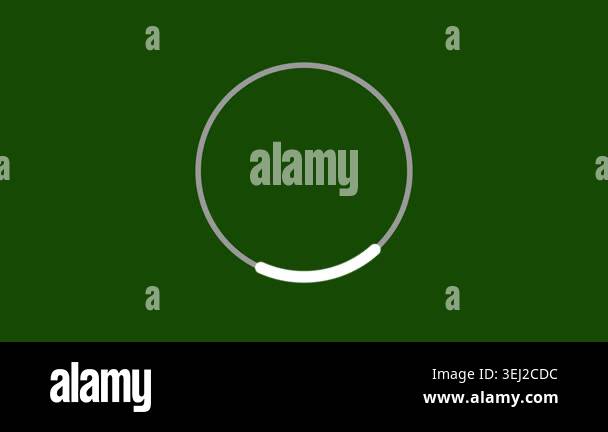 4K Green Screen animation, minimalist circular line loading loader icon ...