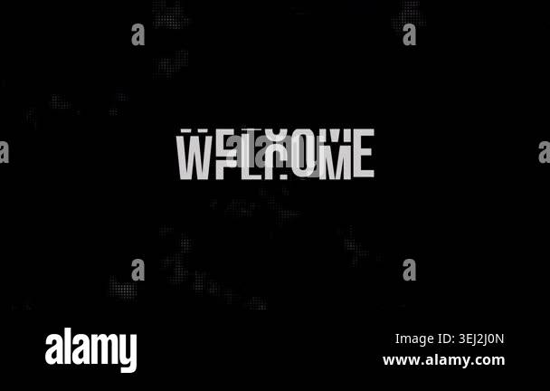 Welcome Smooth Rolling Text animation on black texture background, for ...