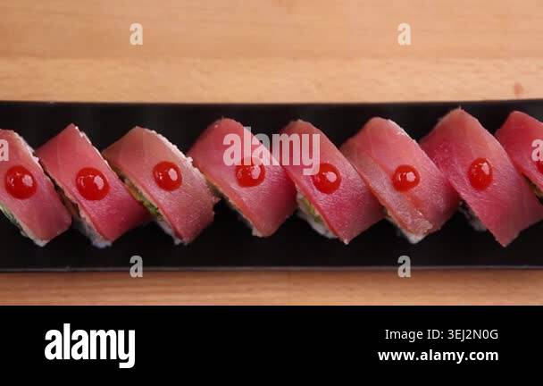 The chef is preparing dish in the kitchen. Japanese cuisine Stock Video ...