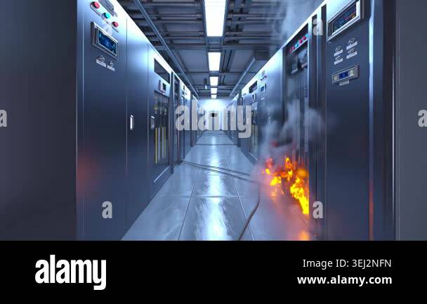 3D rendering of the server room Stock Video Footage - Alamy