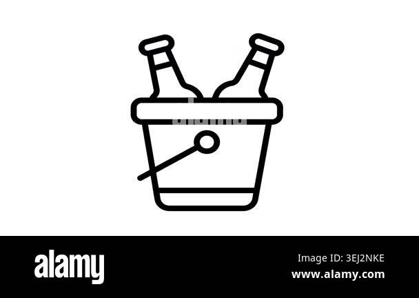 A trendy outline icon animation of cupcake with a star on it Stock ...