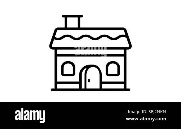 Christmas day calendar icon animation creatively designed in line style ...