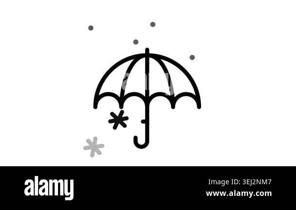A visually appealing line style icon animation showing christmas card ...