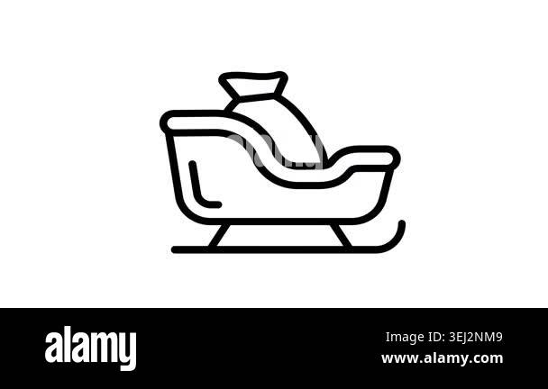 Grab this amazing linear style icon animation of santa hat Stock Video ...