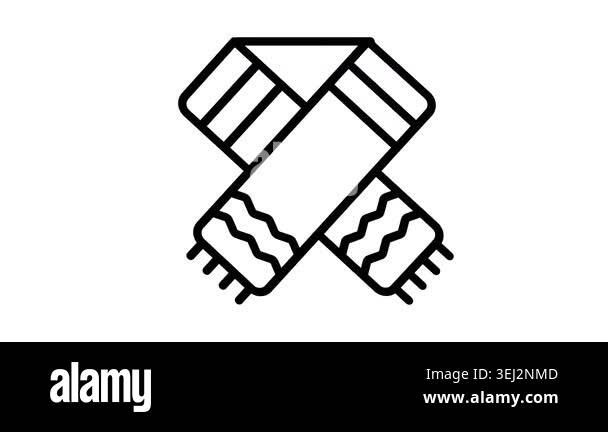 Have a look at this trendy line icon animation of xmas tree with a star ...