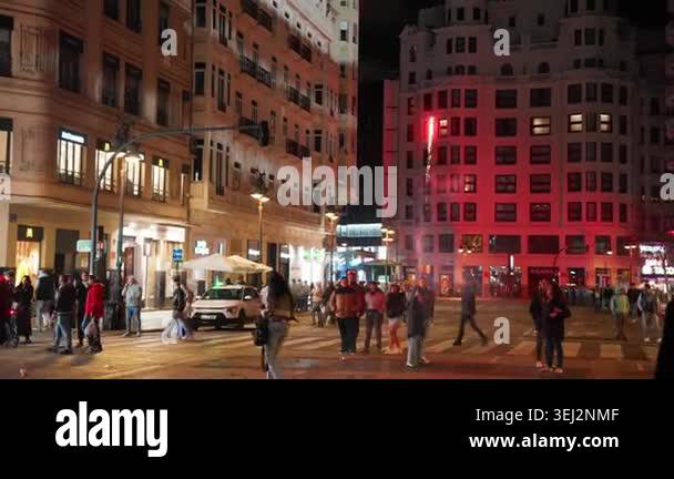 VALENCIA, SPAIN - MARCH 19, 2026: Crowd fills Valencia streets during ...