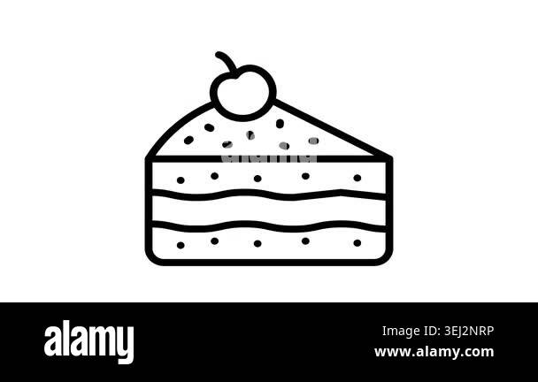 Easy to use line style icon animation of decorative balloons bunch ...