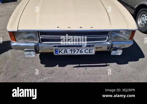 Kyiv, Ukraine - May 3, 2026: Retro car Ford Granada in beige color ...