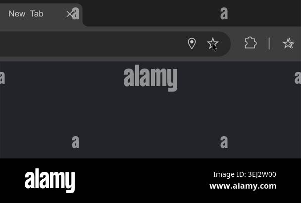 Animation web browser pin or bookmark address with cursor moving Stock ...