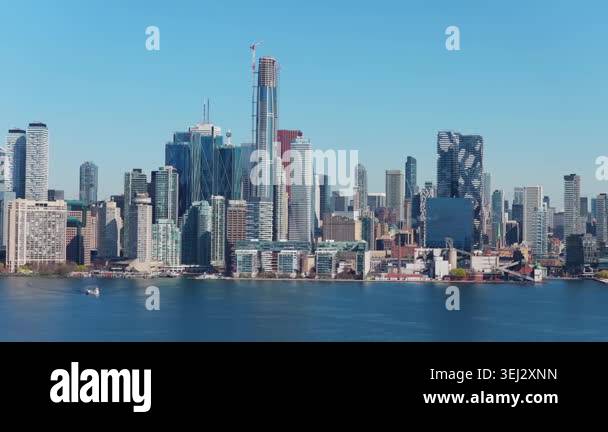 Iconic Toronto skyline panorama featuring soaring skyscrapers, modern ...