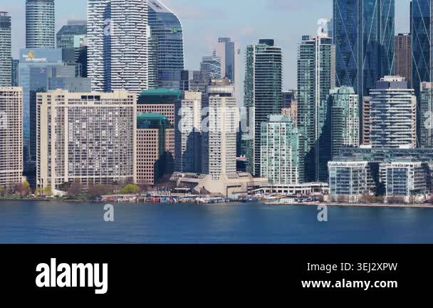 Unique aerial perspective over Toronto waterfront capturing modern ...