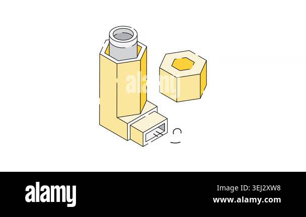 Inhaler device for respiratory relief and asthma management Stock Video ...