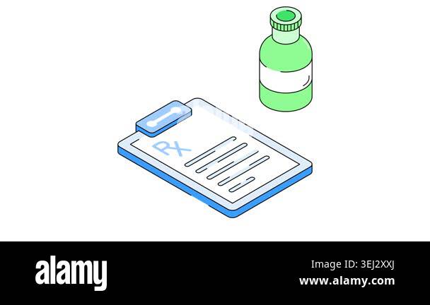 Get this amazing animated icon of prescription in modern style Stock ...