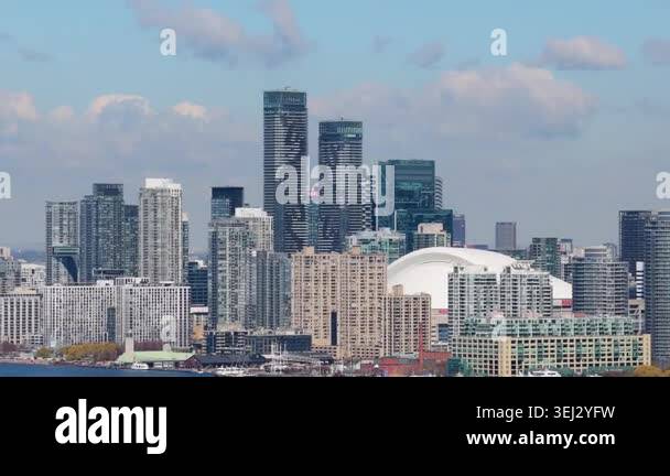 Torontos waterfront cityscape featuring downtown buildings ...