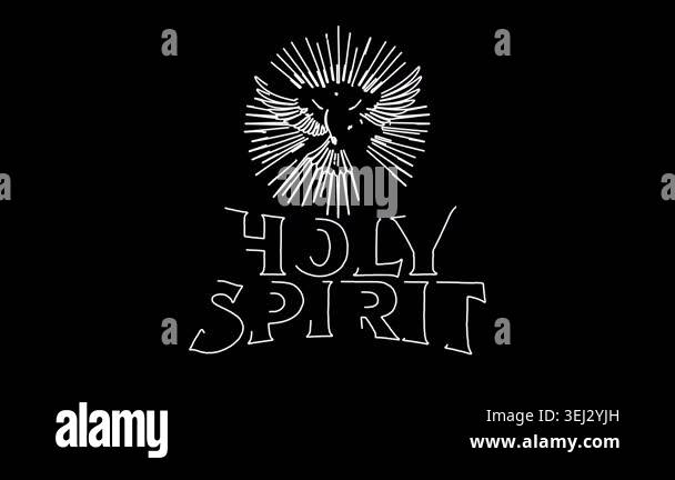 Pentecost Text Animation Holy Spirit Fire Typography with Cinematic ...