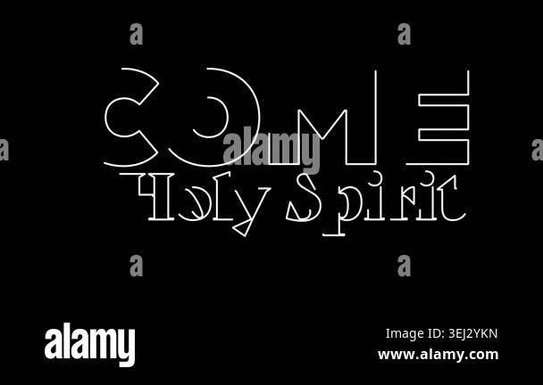 Pentecost Text Animation Holy Spirit Fire Typography with Cinematic ...