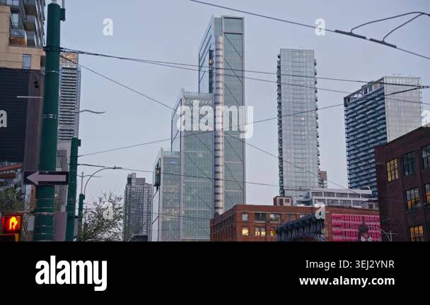 Contemporary urban skyline showing Torontos modern skyscrapers, glass ...