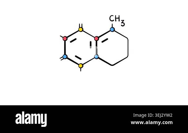 Hand drawn chemistry structure animated icon, science and laboratory ...
