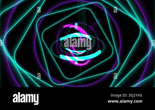 Futuristic glowing spiral with cyan and purple light trails, Abstract ...