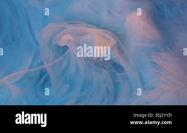 Ink haze. Vapor fluid. Blur blue white color glitter pigment sparkling ...