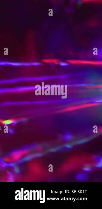 Vertical video. Blur glow flare. Neon leak. Shimmering red violet ...