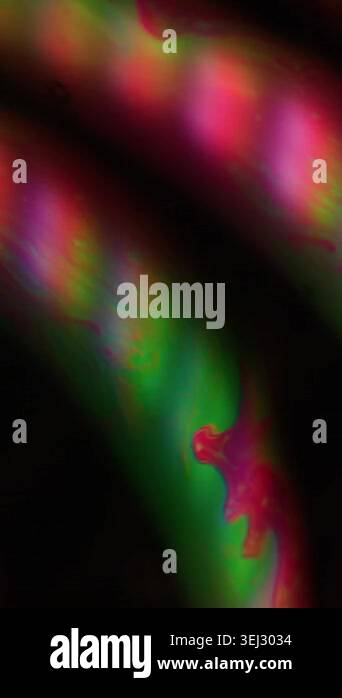 Vertical video. Blur fluid blend. Flow liquid. Purple green neon color ...