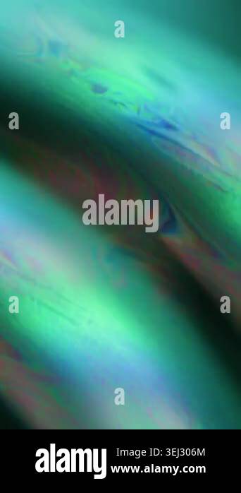 Vertical video. Blur wave blend. Bubble liquid. Green blue neon color ...