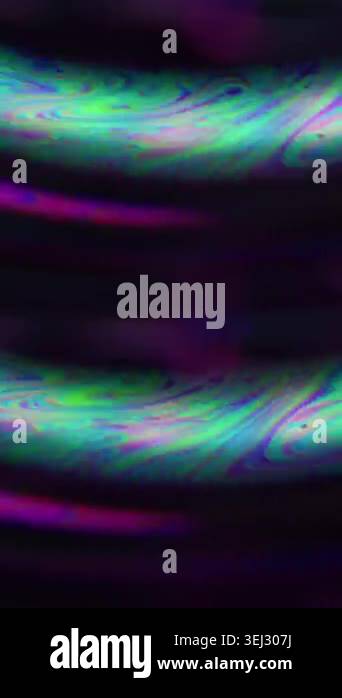 Vertical video. Defocused dye blend. Water fuel fluid. Green blue ...