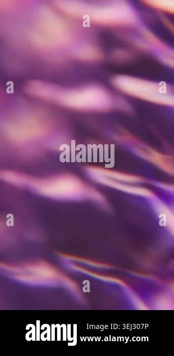 Vertical video. Blur fluorescent glow. Reflection lens. Blue purple ...