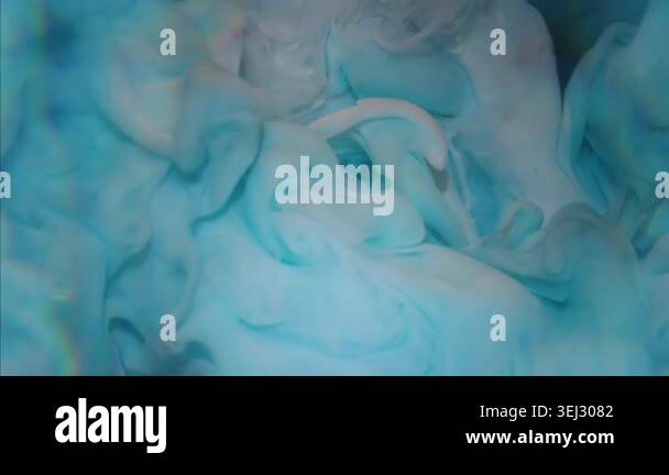 Defocused ink fluid. Fume blue water. Color lens flare cloud splash ...