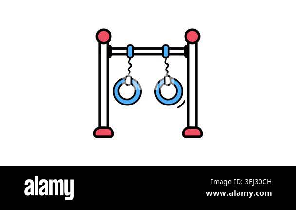 Take your hands on this amazing doodle style animated icon of gymnastic ...