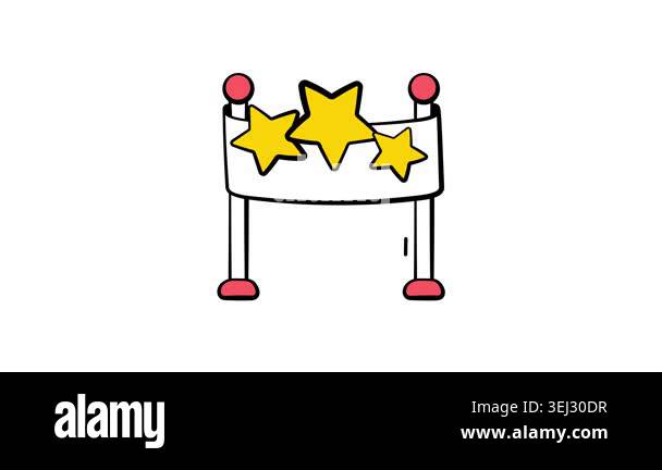 Rating banner animated icon showing customer feedback and star reviews ...