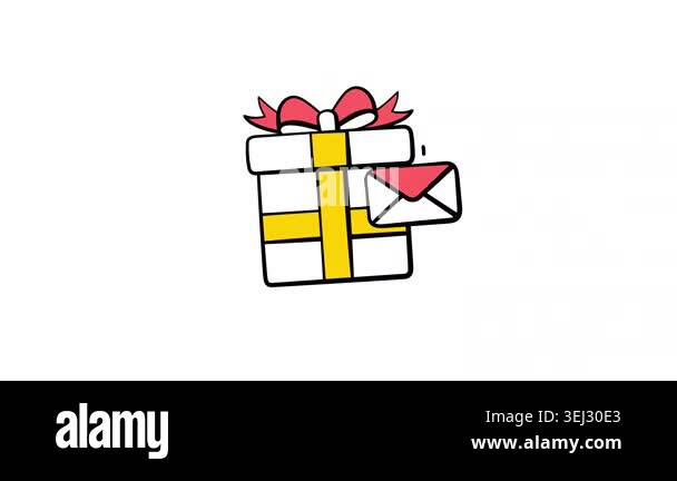 Gift card with ribbon symbolizing shopping rewards and vouchers doodle ...
